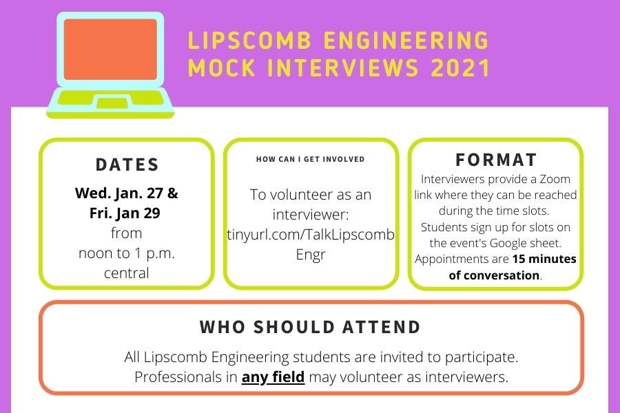 Lipscomb Engineering Mock Interviews - January 27, 2021 - University | Lipscomb University